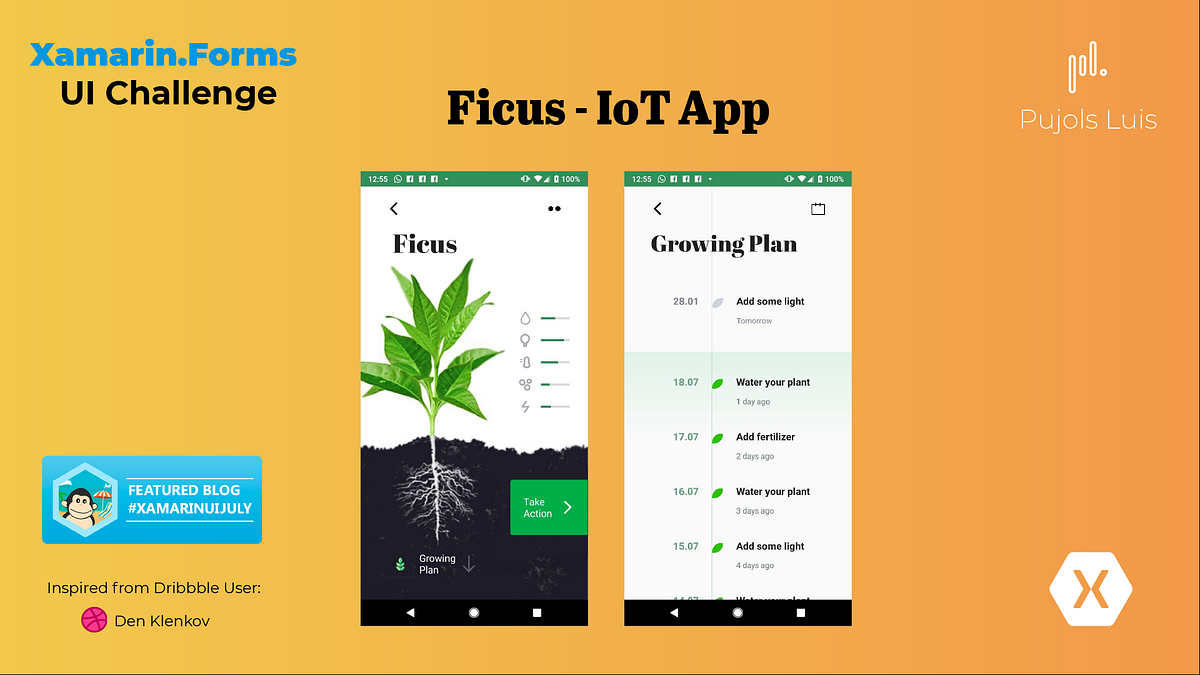 Xamarin.Forms UI Challenge — Ficus IoT App | by Luis Pujols | Medium