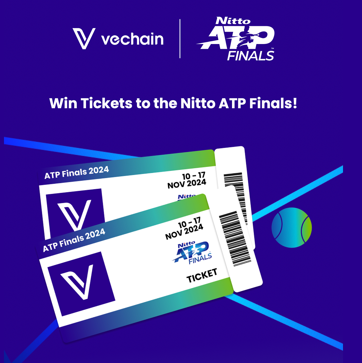 VeBetterDAO Super-User Challenge: 2x Nitto ATP Finals Tickets & €4k ...