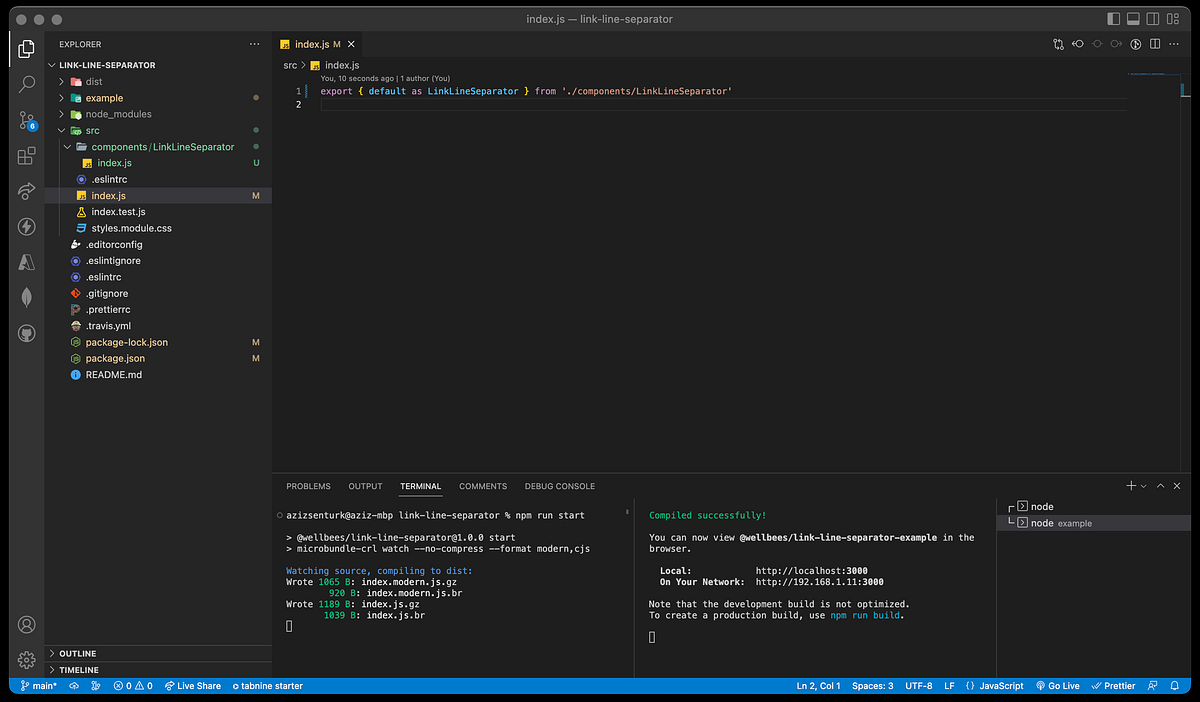 Reactjs componenti yapmak ve NPM’de paylaşmak | by Aziz Şentürk | Wellbees Tech | Medium