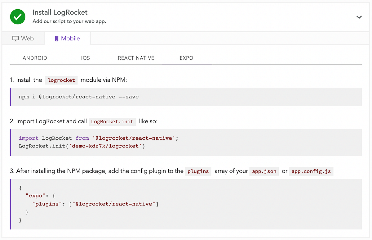 EAS + LogRocket: Unlimited Possibilities for Your Expo Apps | by Matt ...