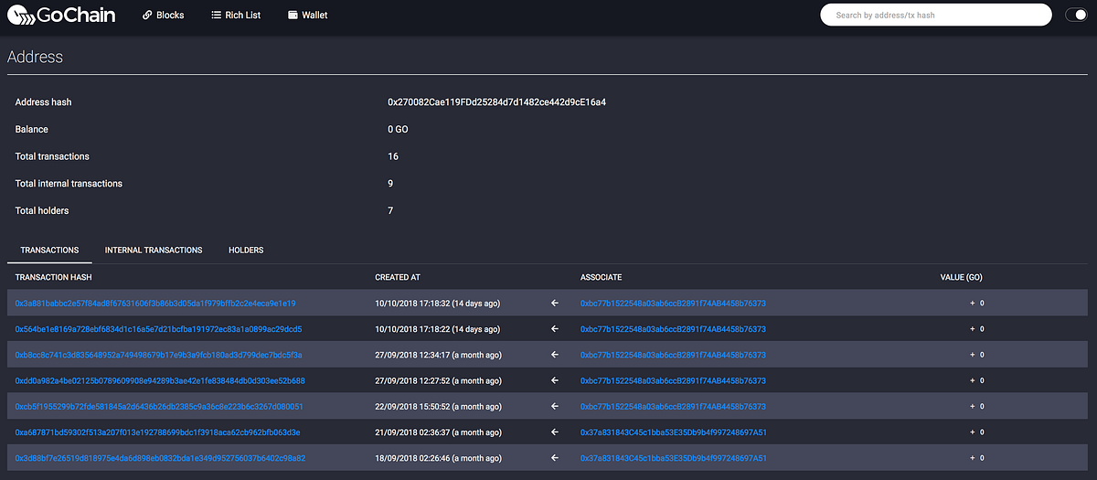 New GoChain Explorer with Support for GO-20 Tokens is Now Live | by ...