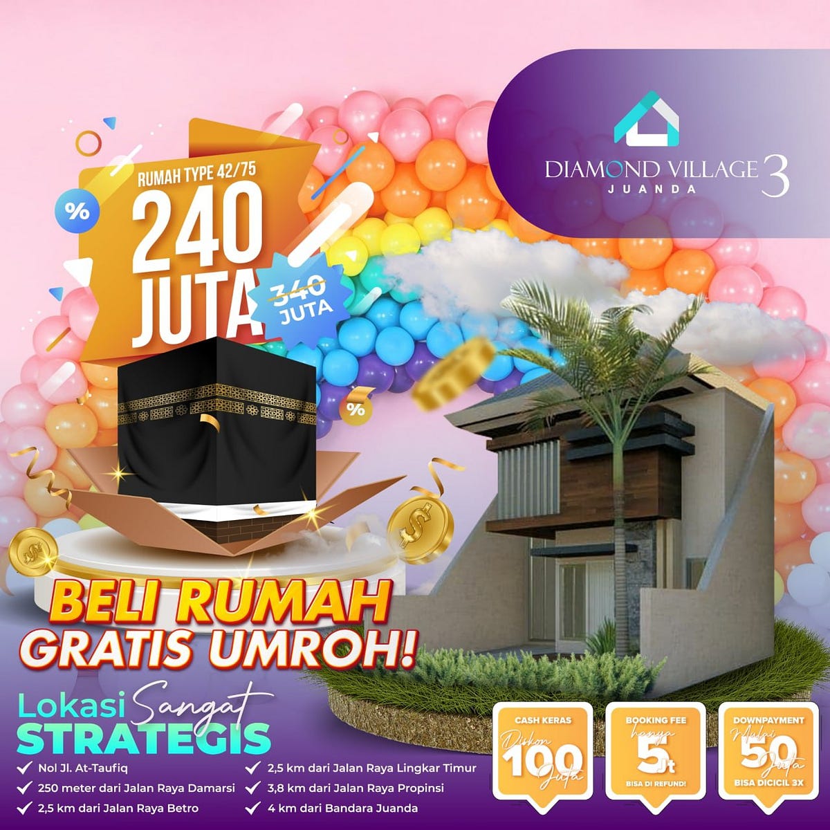 Untung Banyak, WA 0823–3511–9990, Rumah Cluster Di Sidoarjo Hanya 200 Juta-an, Diamond Village ...