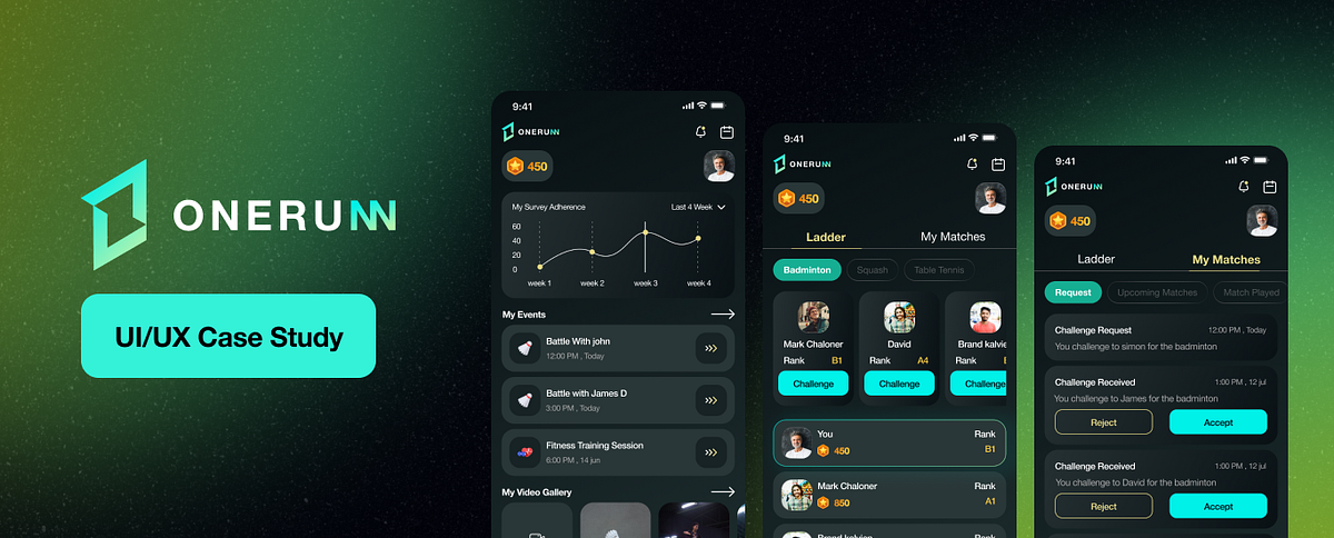 UI/UX Case Study — ONERUNN Sports App | by Adarshbhatnagar | Medium