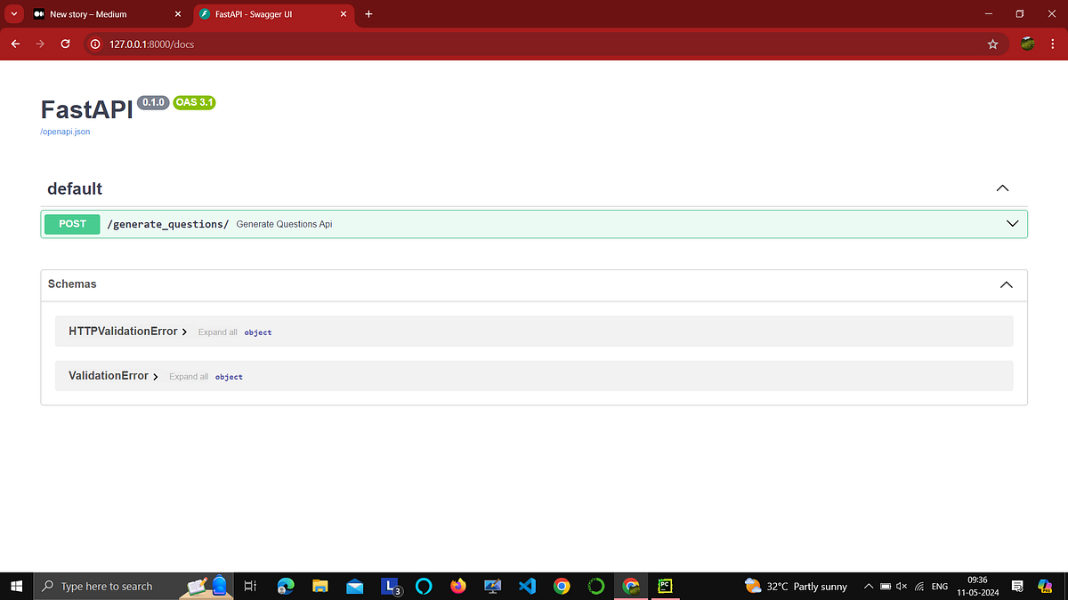 FastQGen: FastAPI-Powered Question Generator. | by Sruthi | Medium
