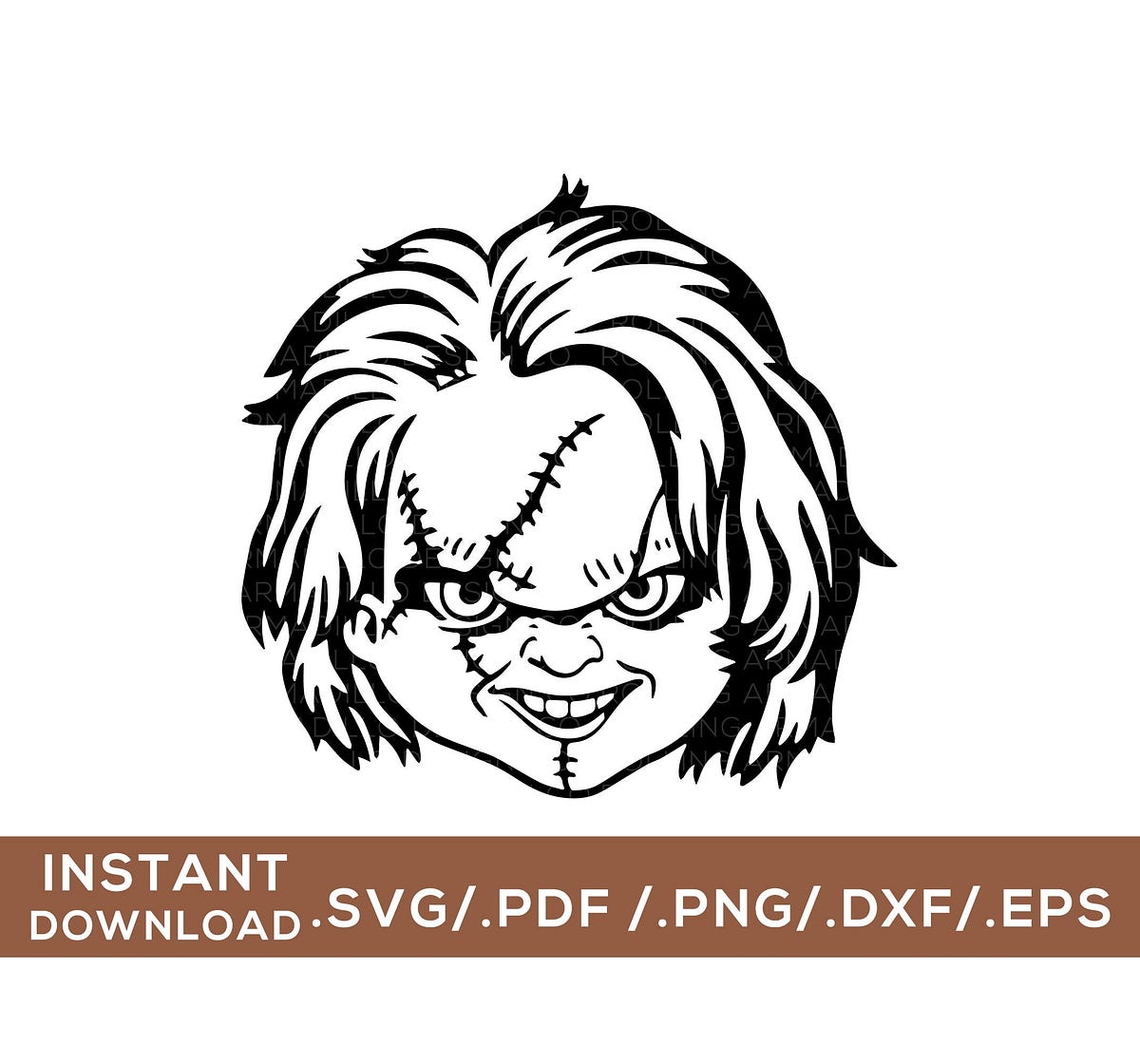 Chucky / Digital Cut File / svg, png, dxf, pdf, eps | by James Riehle ...