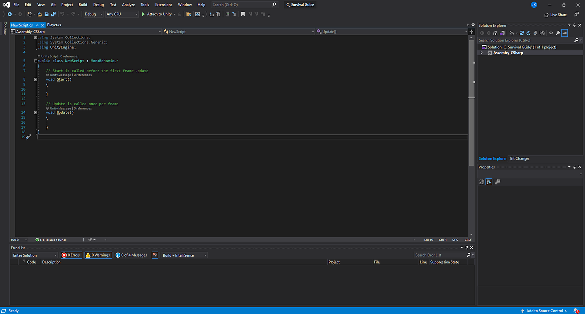 Professional Unity Developer Program | Day Four | by KayosCoder | Medium