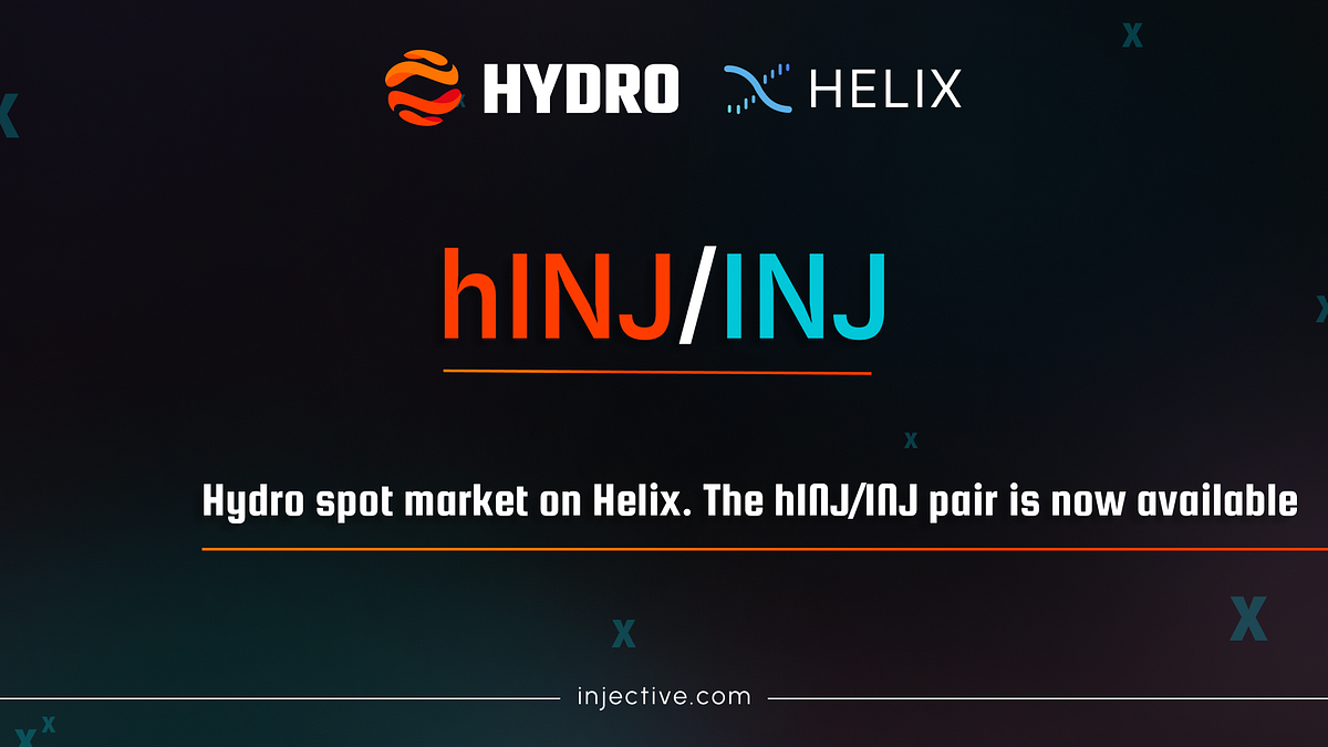 Hydro spot market on Helix. The hINJ/INJ pair is now available | by ...