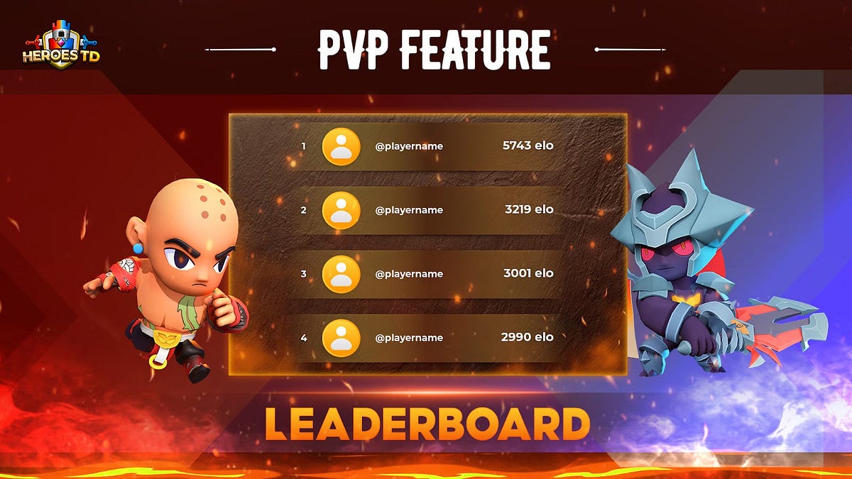[BATTLE MODE #1] PvP ARENA — LEADERBOARD - Heroes TD - Medium