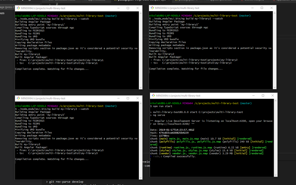 Angular 6: build — watch multiple dependent libraries in one shell | by ...