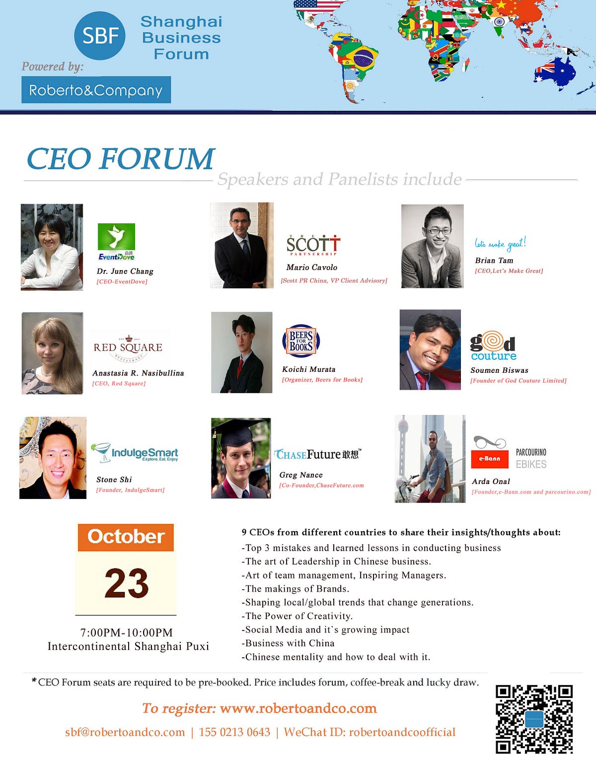 October 23 CEO Forum-Speaker Series: Mario Cavolo | by Roberto&Co ...