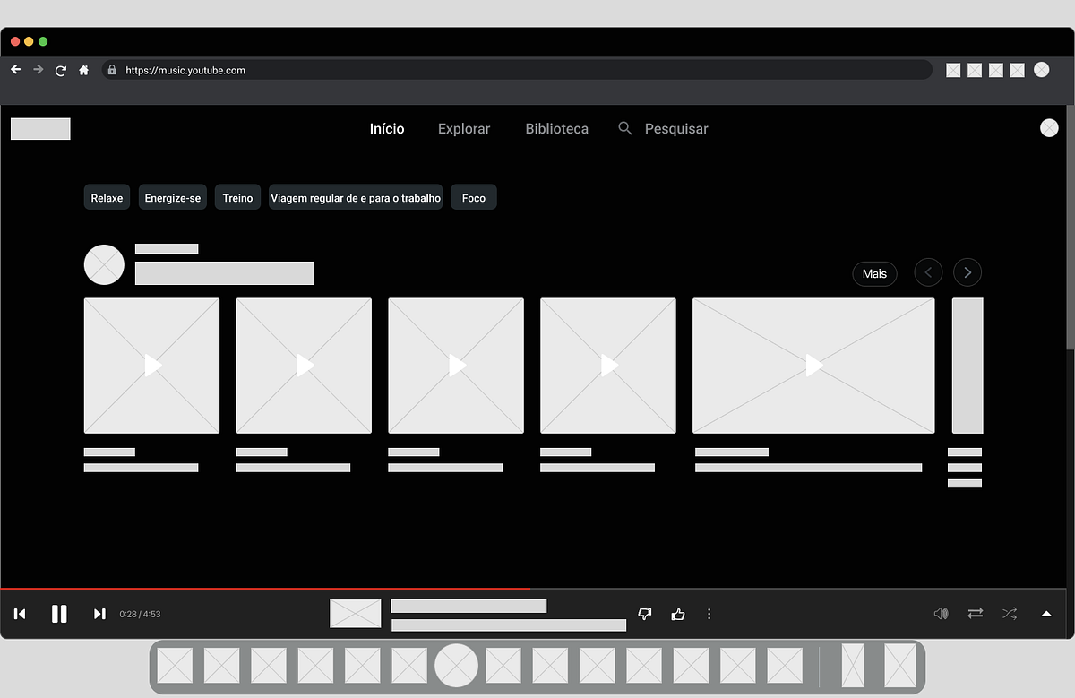 Youtube Music wireframe - Erik Knoef - Medium