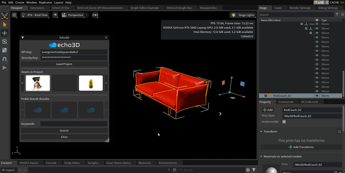 How to Use echo3D Extension in NVIDIA Omniverse | by echo3D | echo3D | Sep, 2023 | Medium