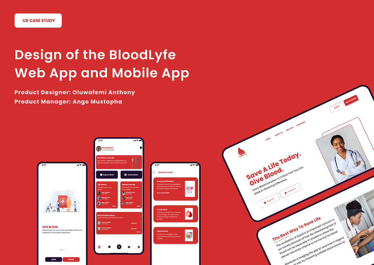 BLOODLYFE — A Digital Product That Simplifies The Process of Blood ...