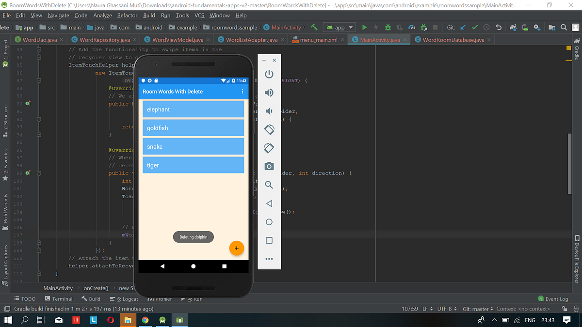 Android Fundamental. Lesson 10: Storing data with Room | by naura ...