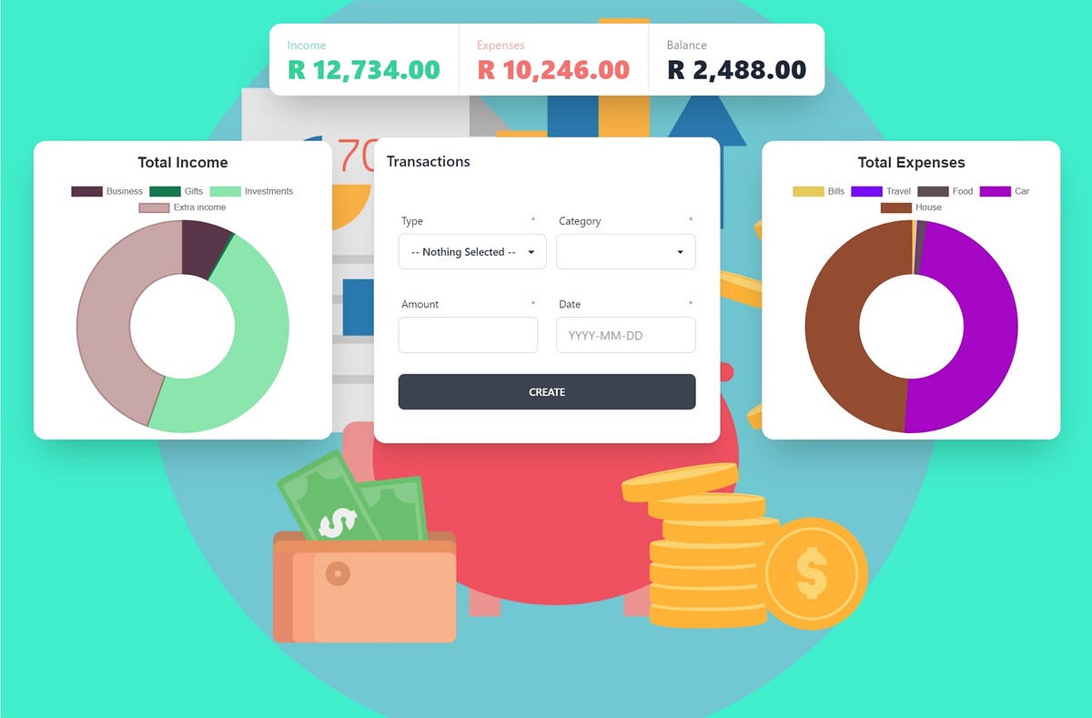 Cloning the Expense Tracker to TailwindCSS, DaisyUI, PocketBase & ChartJS | by Anele Mbanga | Medium