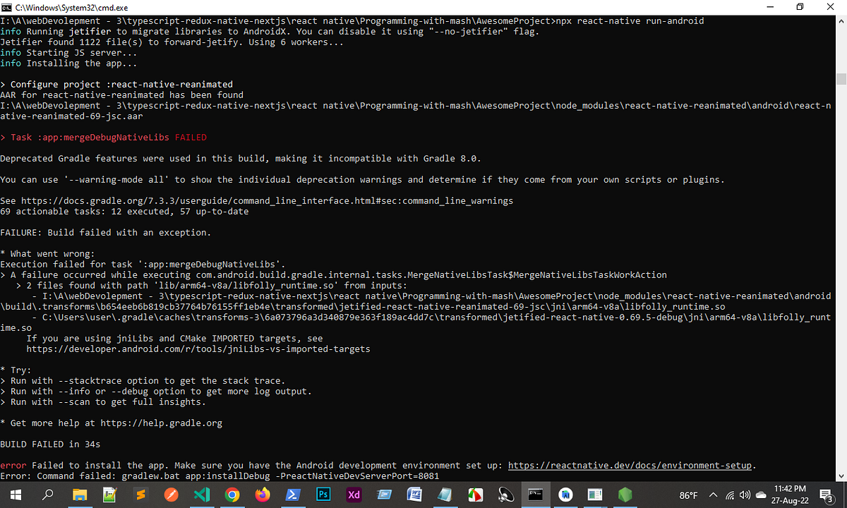 > Task :app:mergeDebugNativeLibs FAILED - Khalid Shaifullah - Medium