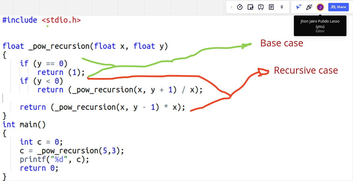 RECURSION. In C, functions can call themselves. If… | by Jhon Jairo ...