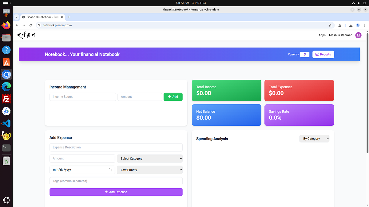 Financial Notebook: A Personal Finance Tracker for Smarter Money ...