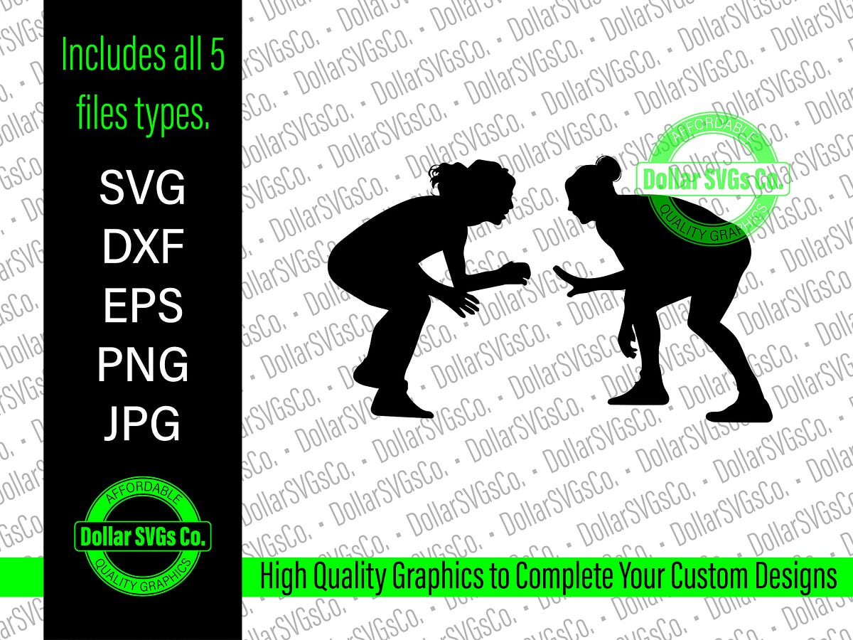 Wrestlers svg | Wrestler Woman svg | Wrestler Silhouette svg | Wrestler ...