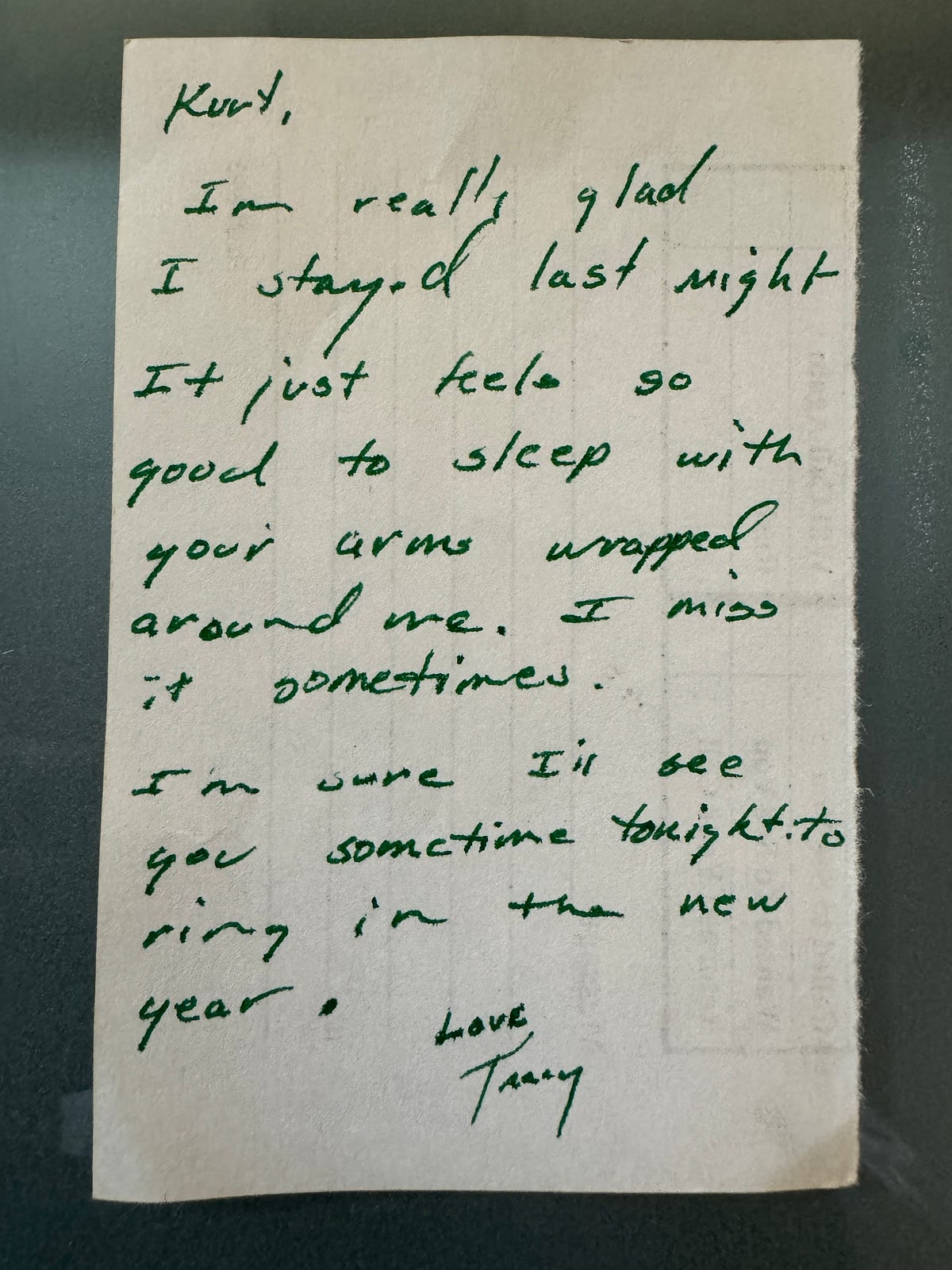 #1. Undated. I grew up in St. Louis, Missouri. In August 1989 I met a ...