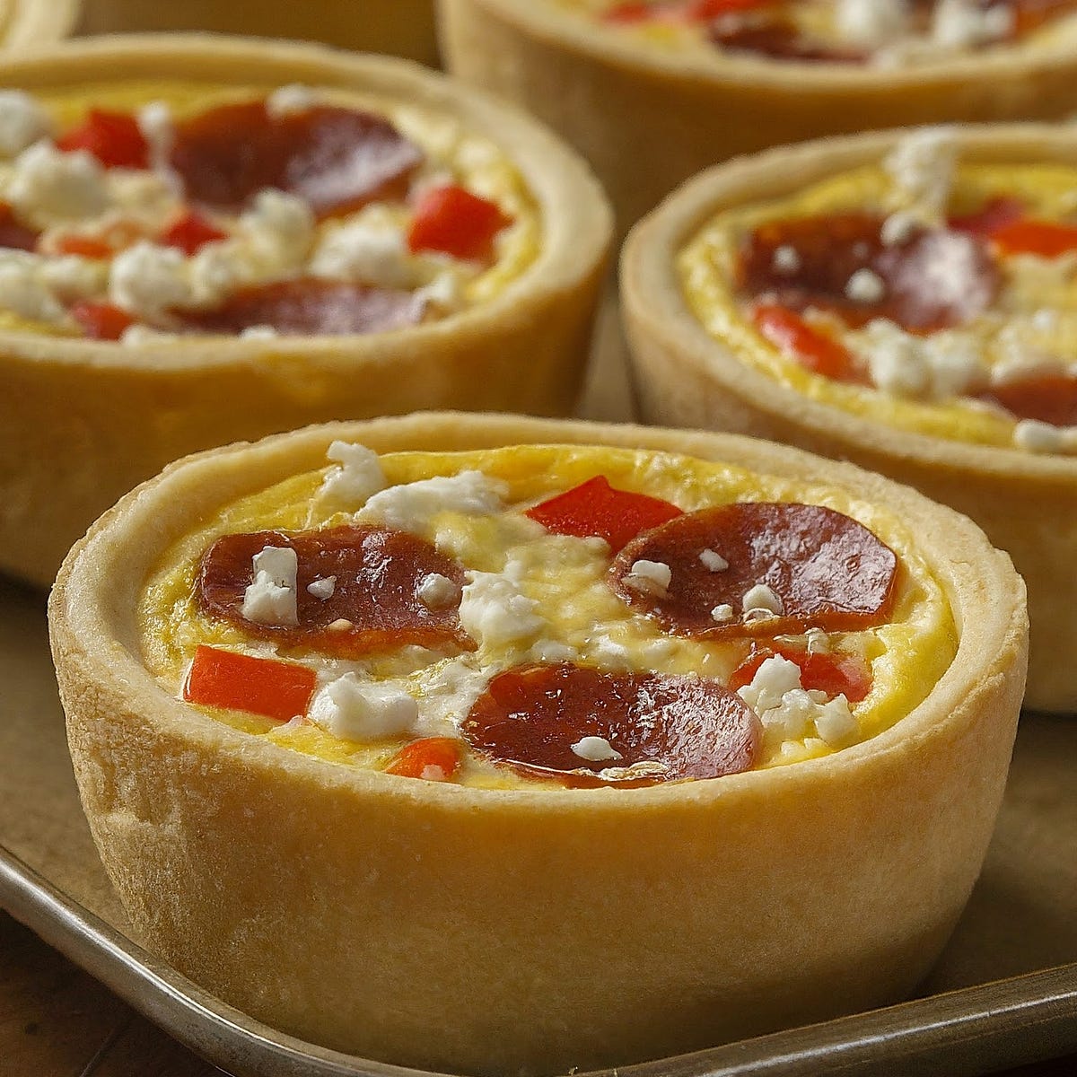 Mini Deep Dish Quiche Pizzas. Pizza lovers, rejoice! Are you ready to ...