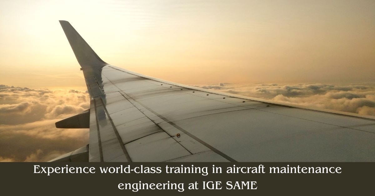 Experience world-class training in aircraft maintenance engineering at ...