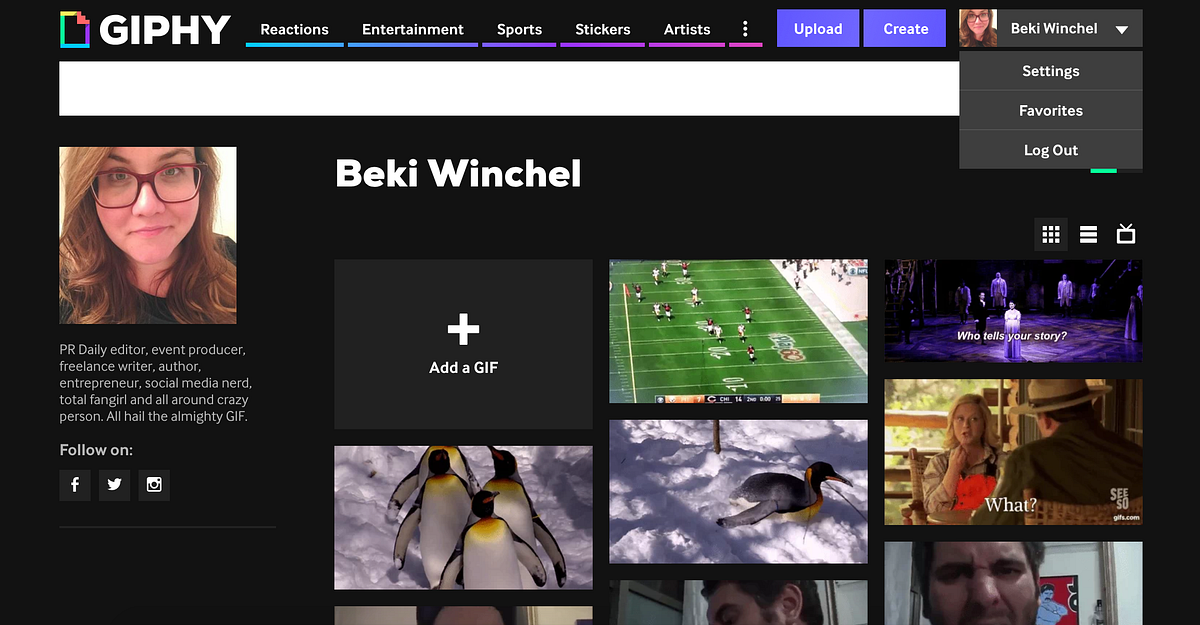 Up your GIF game with a custom Giphy channel | by Beki Winchel | Medium
