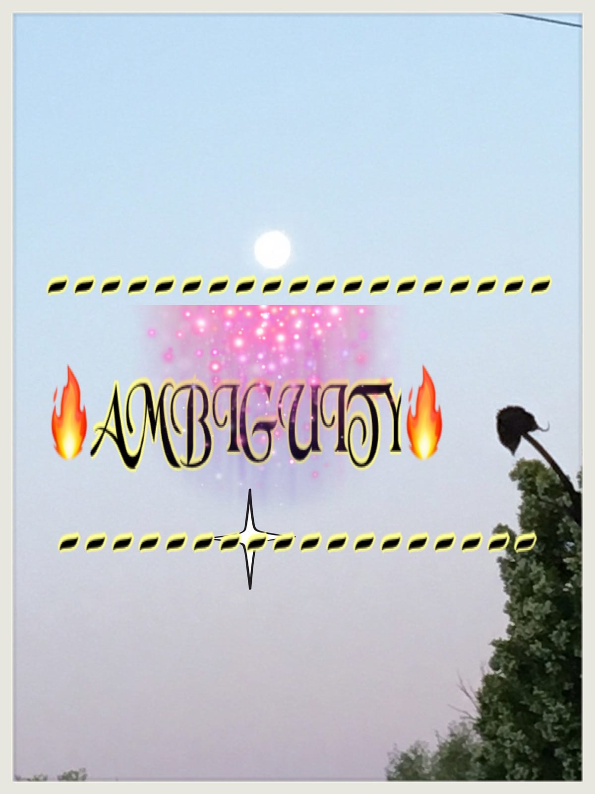 What a nerd I am of which I’m too blind to see the ambiguous nature of ...