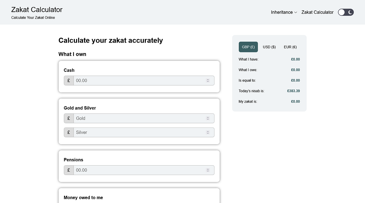 Calculate your Zakat accurately - Calculateinheritance - Medium