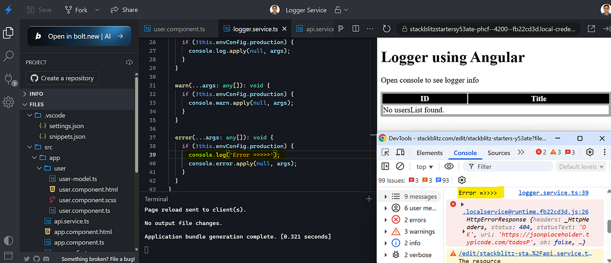 Angular 19 Logger Service. Logging is an essential tool for… | by Piyali Das | Medium