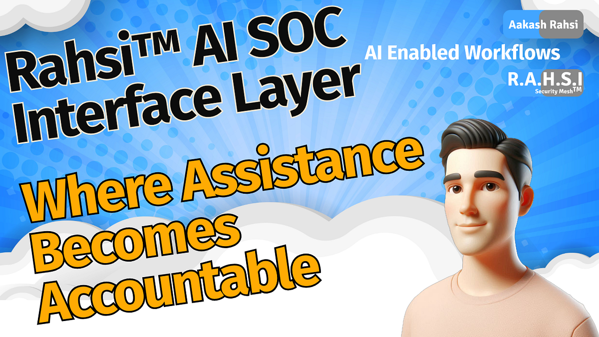 Rahsi™ AI SOC Interface Layer | Where Assistance Becomes Accountable ...