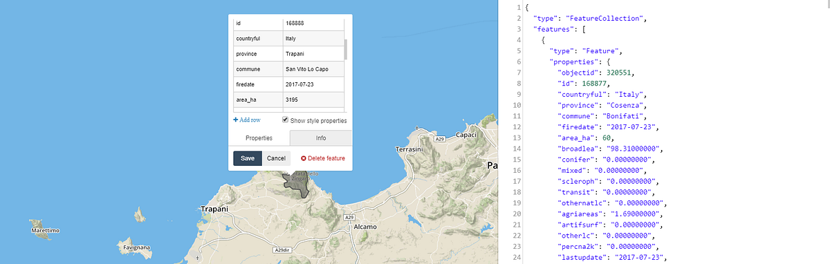 Modificare la struttura di un file JSON e creare un GeoJSON | by Andrea ...