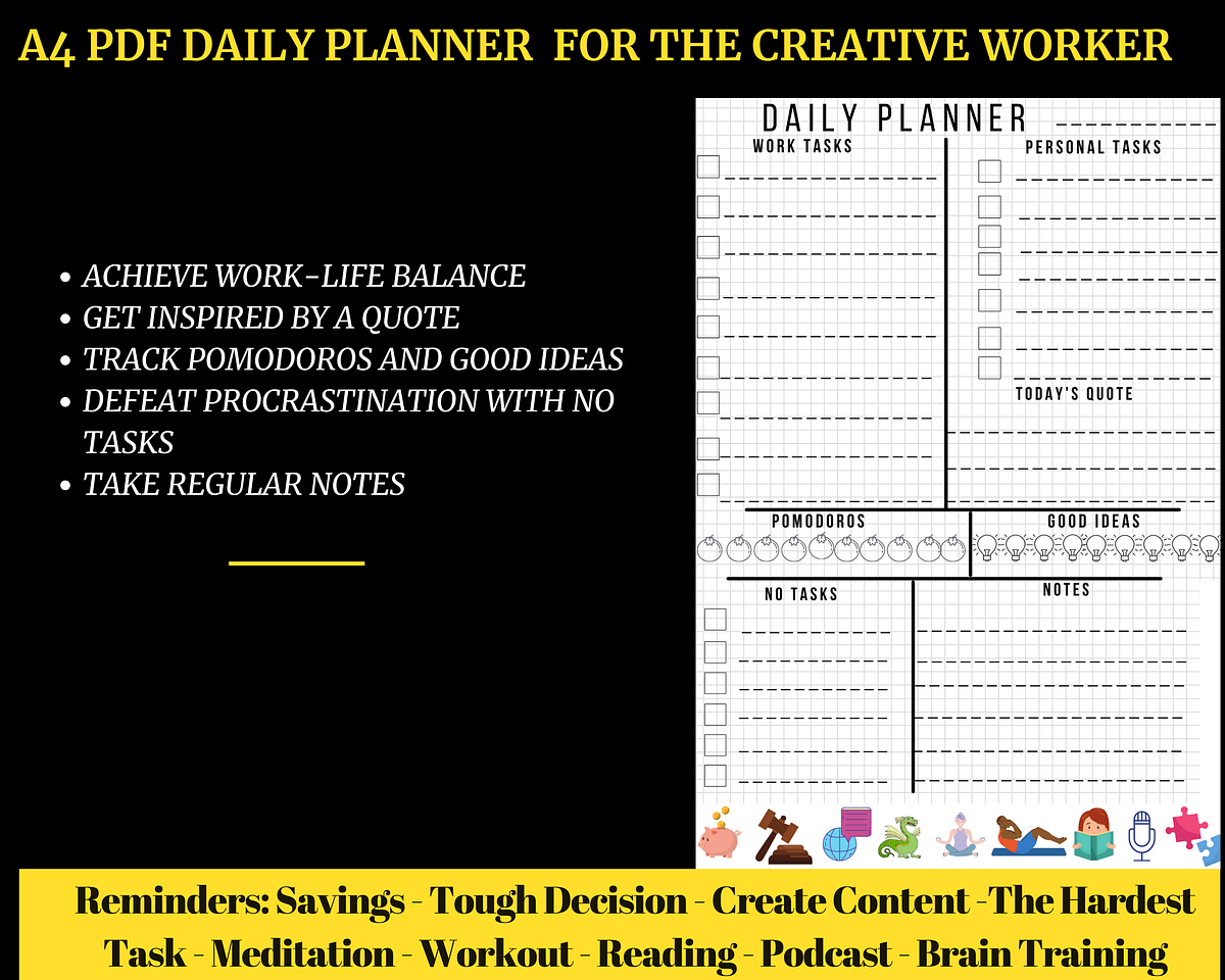 A Daily Planner to Develop Creativity and Beat Procrastination | Medium