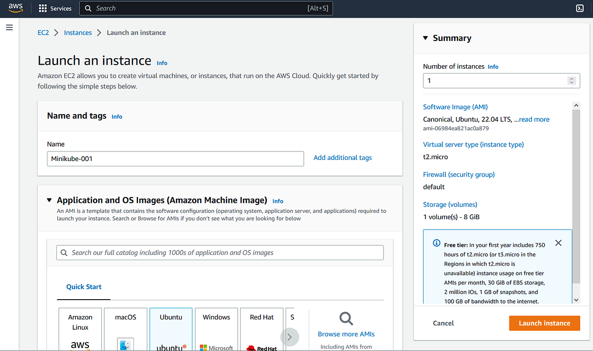 Get a pre-installed minikube instance on AWS EC2 | by Navodit Yadav | DevOps.dev