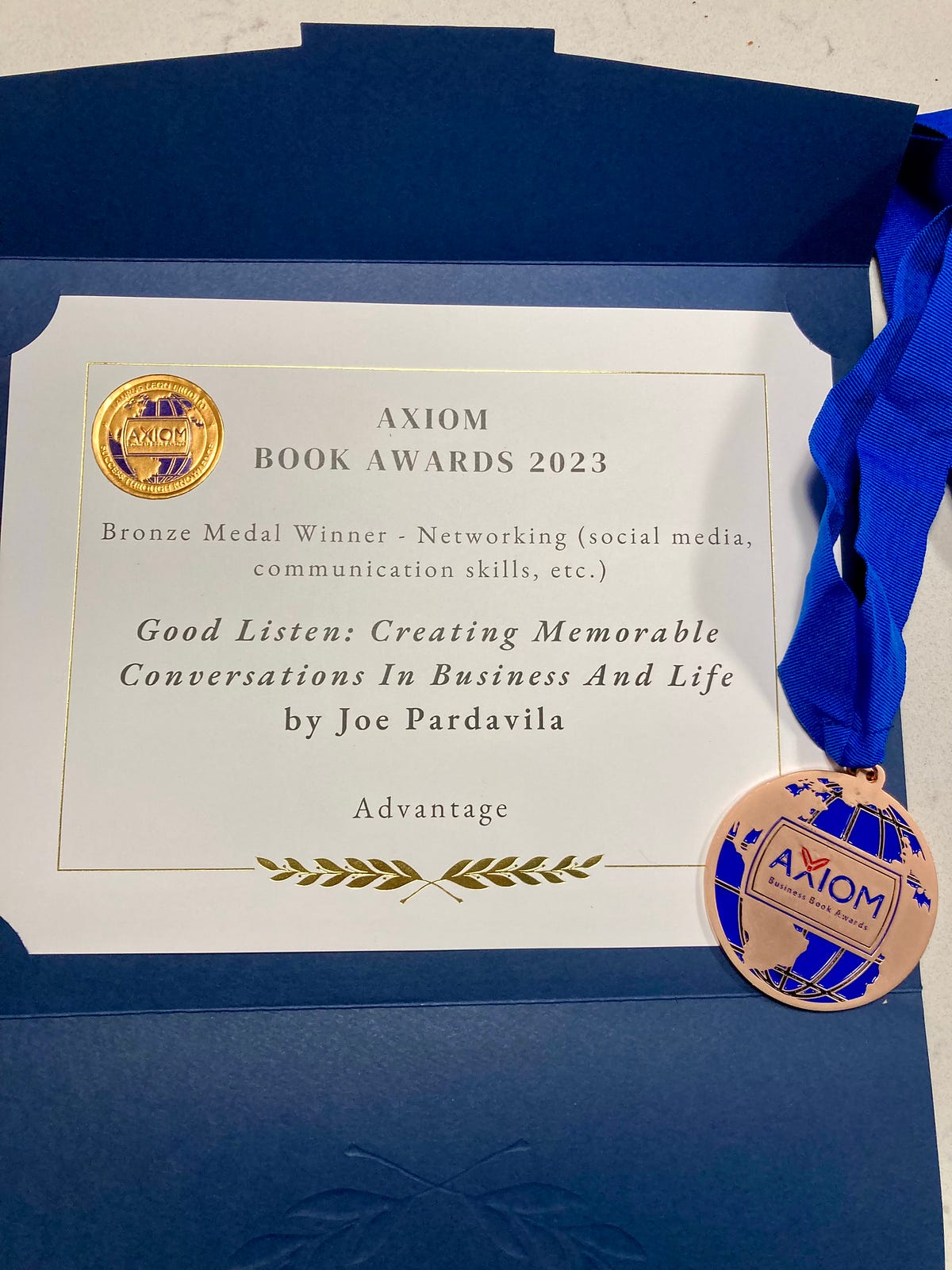 I didn’t know you had it in you. Guess what? My book won an award! Can ...