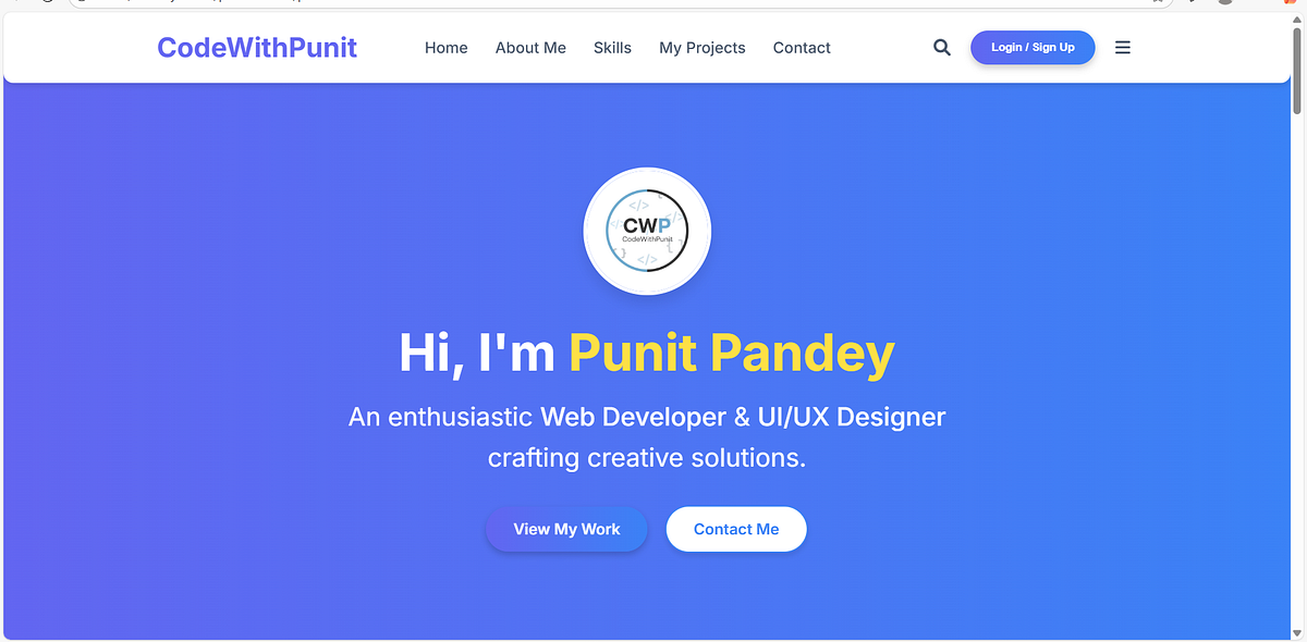 How I Built My Developer Portfolio From Scratch (Step-by-Step Breakdown) | by CodeWithPunit ...