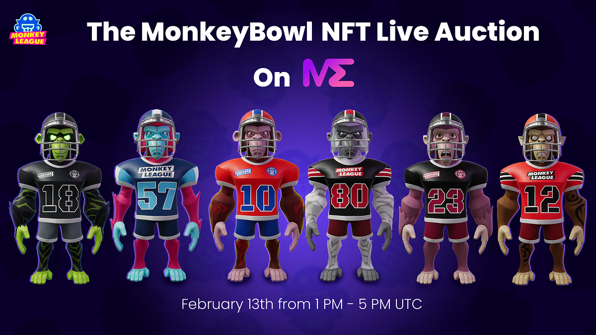 The MonkeyLeague MonkeyBowl NFT Live Auction Event on Magic Eden | by ...