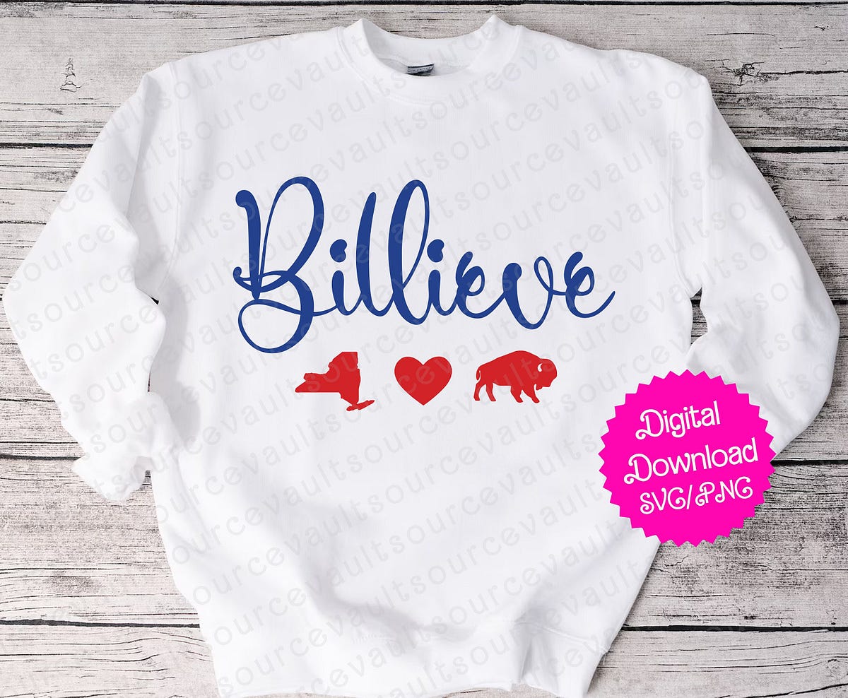 Billieve — New York — Love — Buffalo Football — SVG & PNG Instant ...