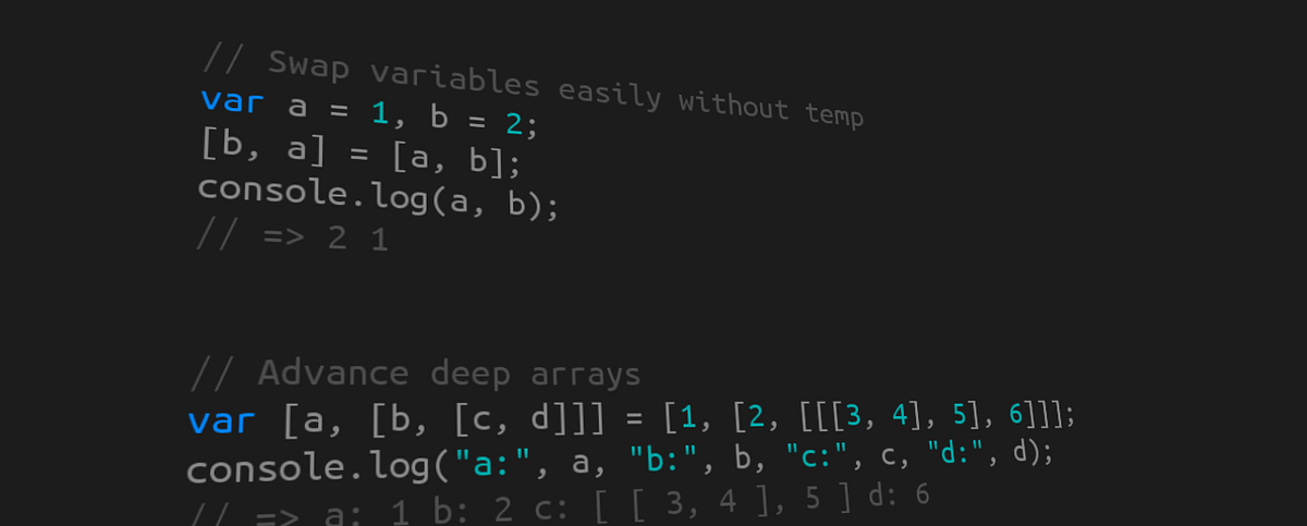 ES6 Destructuring Assignment cannot Start a Line with Object Destructuring | by TSUYUSATO ...
