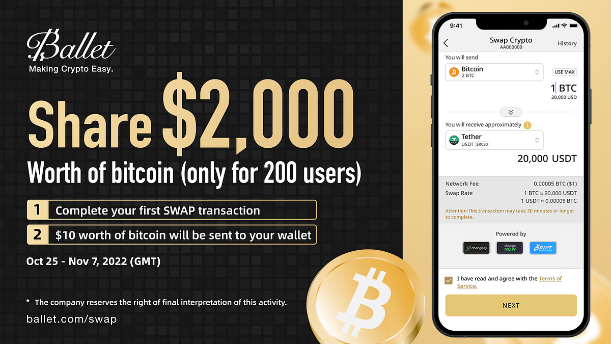 SWAP crypto, WIN bitcoin. It’s that easy. | by Ballet Crypto | Medium