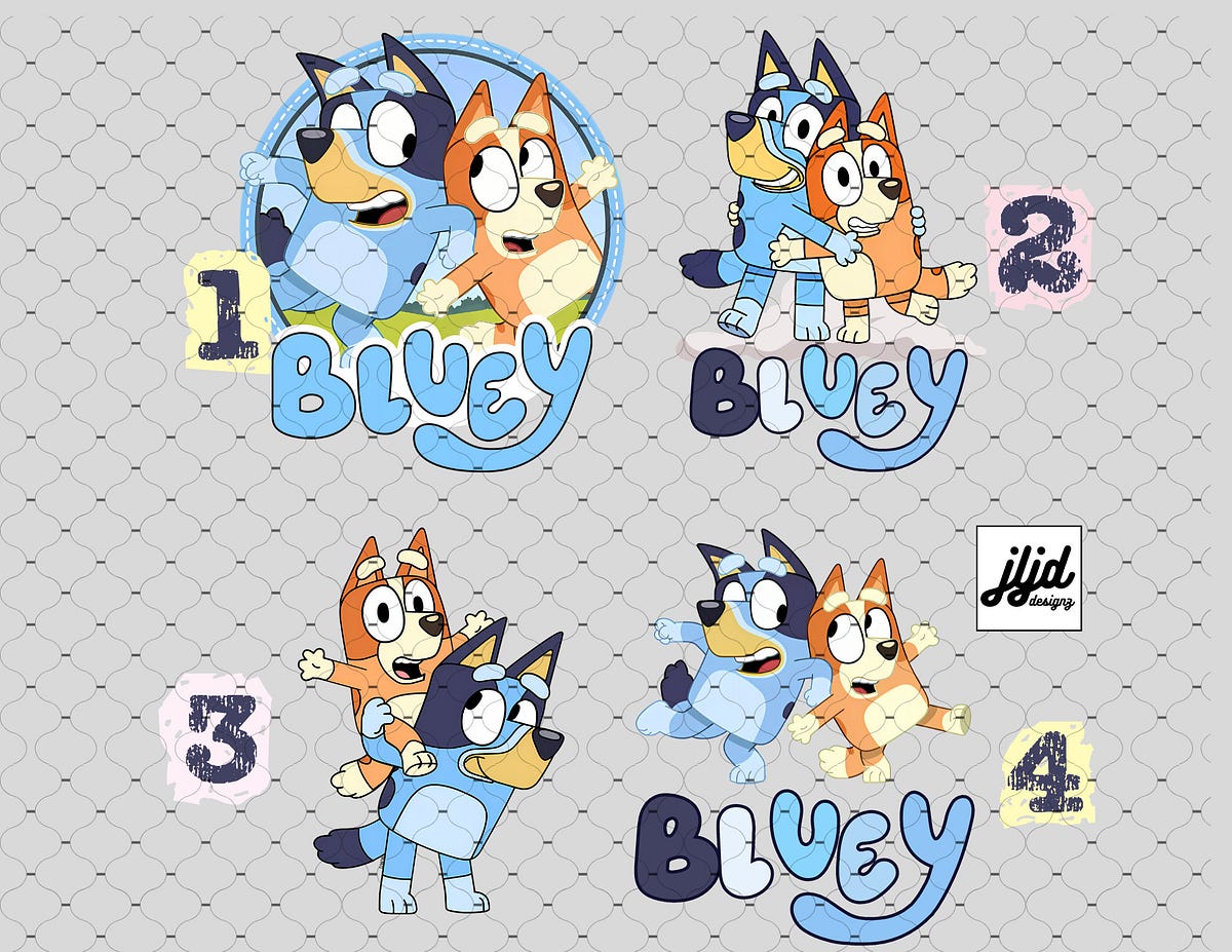 BLUEY pocket size American Sublimation or DTF ready to press heat ...