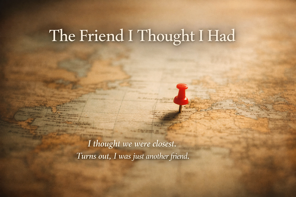 The Friend I Thought I Had. I thought we were closest. Turns out, I ...