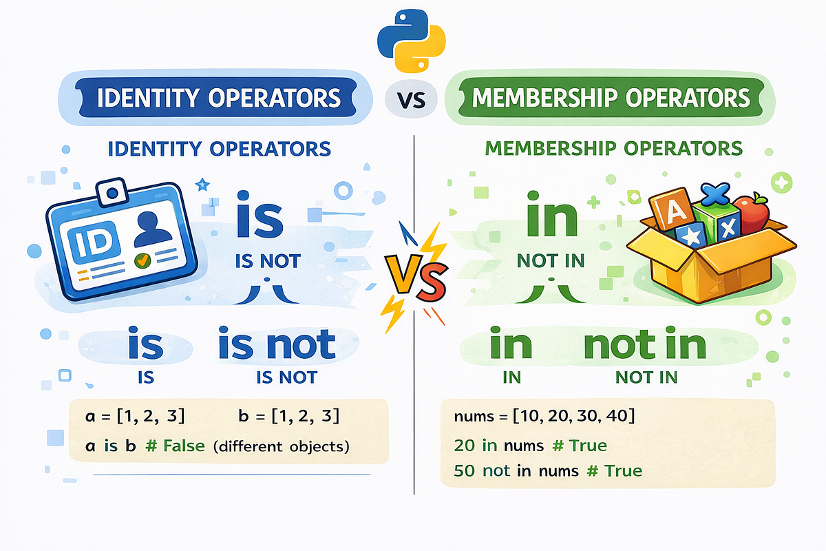 Operators in Python(Identity and Membership) #ForDataScience ...