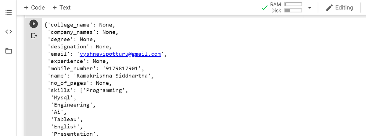 RESUME PARSER-PYTHON. Resumes are a great example of… | by Vidhya Suresh | Medium