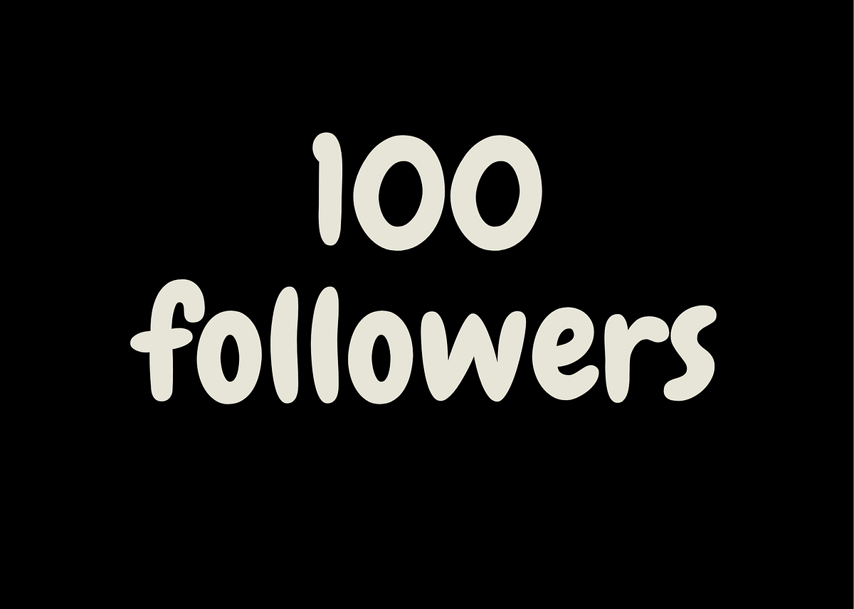 100 followers from now - Emily - Medium
