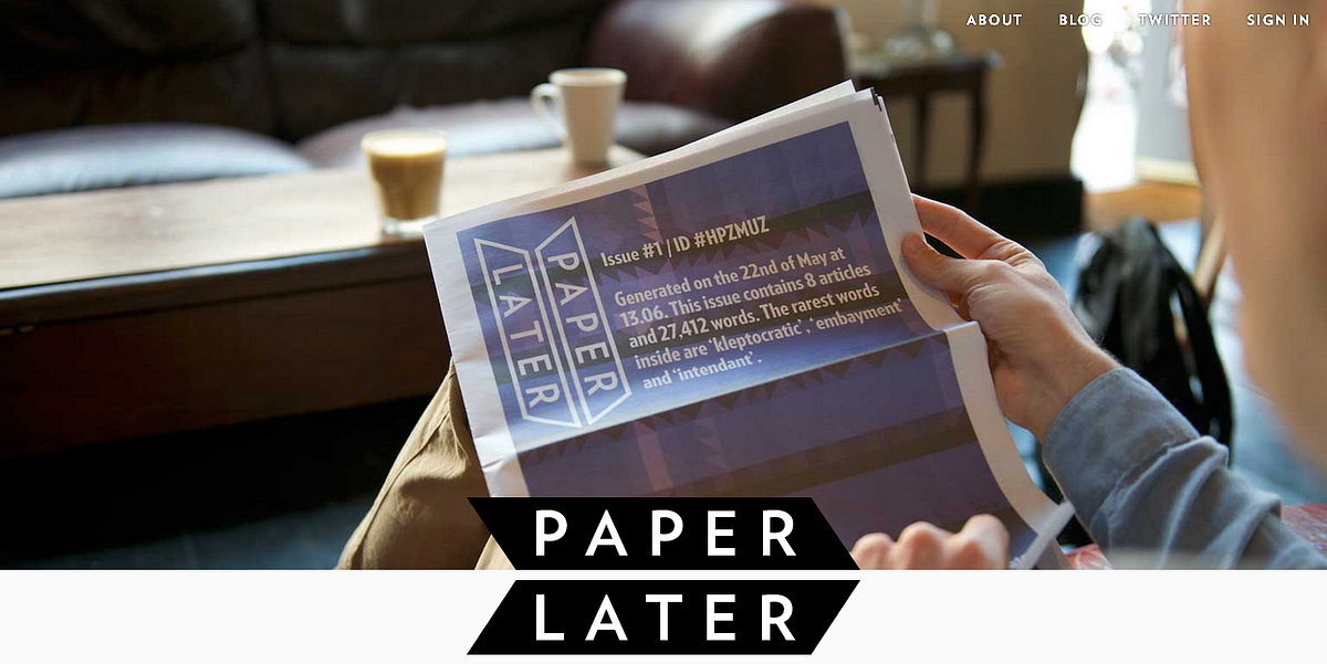 Paper Later | by Saya | Medium