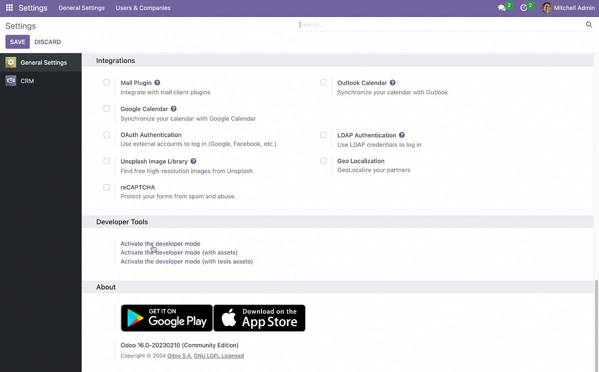 How to Install Modul Apps and Activate Developer Mode in Odoo 16 | by Pavita Iswandaru | Medium