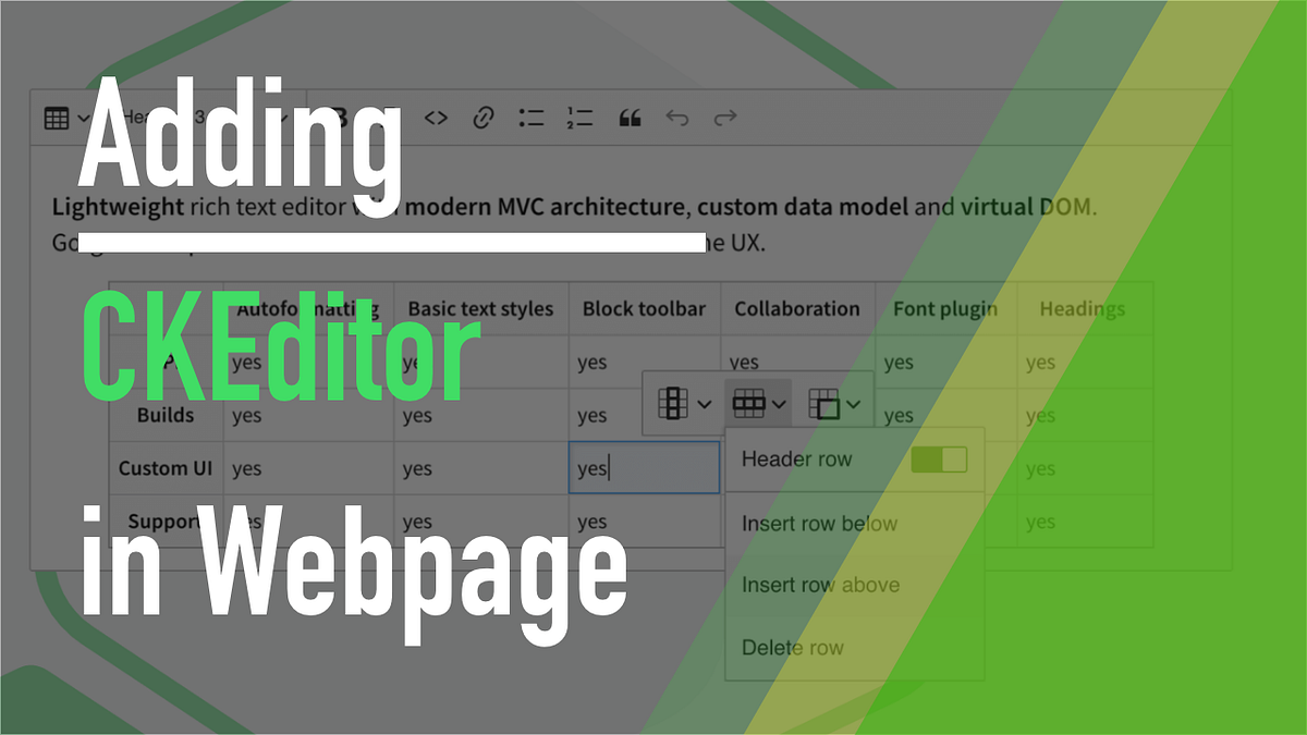 How to use CKEditor 4.0 | Adding CKEditor to webpages (2020) - Lu Lier - Medium