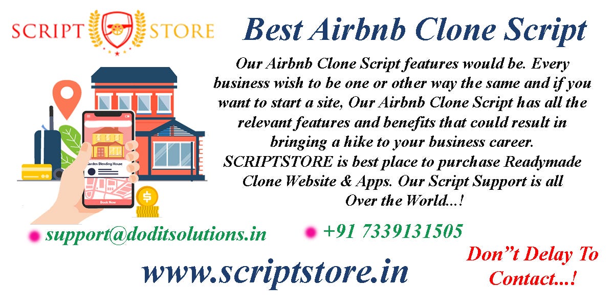 Best Airbnb Clone System — SCRIPTSTORE.IN | by DODITSolutions scriptstore | Medium