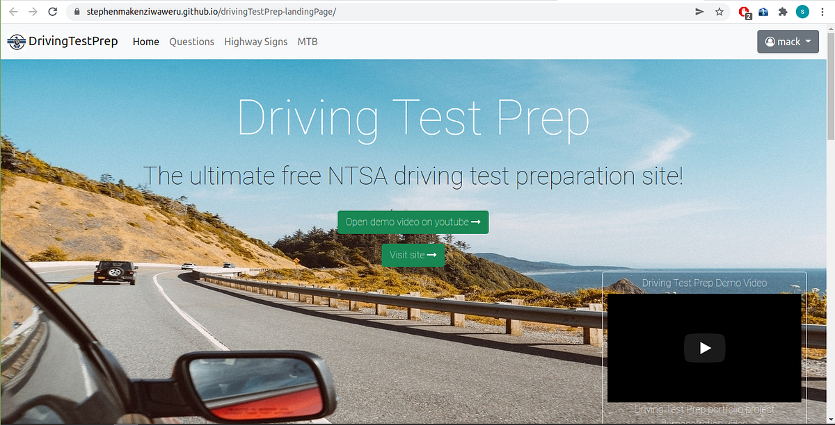 Driving Test Prep — A driving test preparation site for my ALX ...